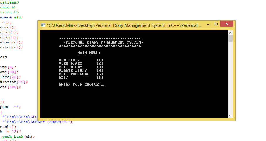 Personal Diary Management System In C Free Source Code Sourcecodester